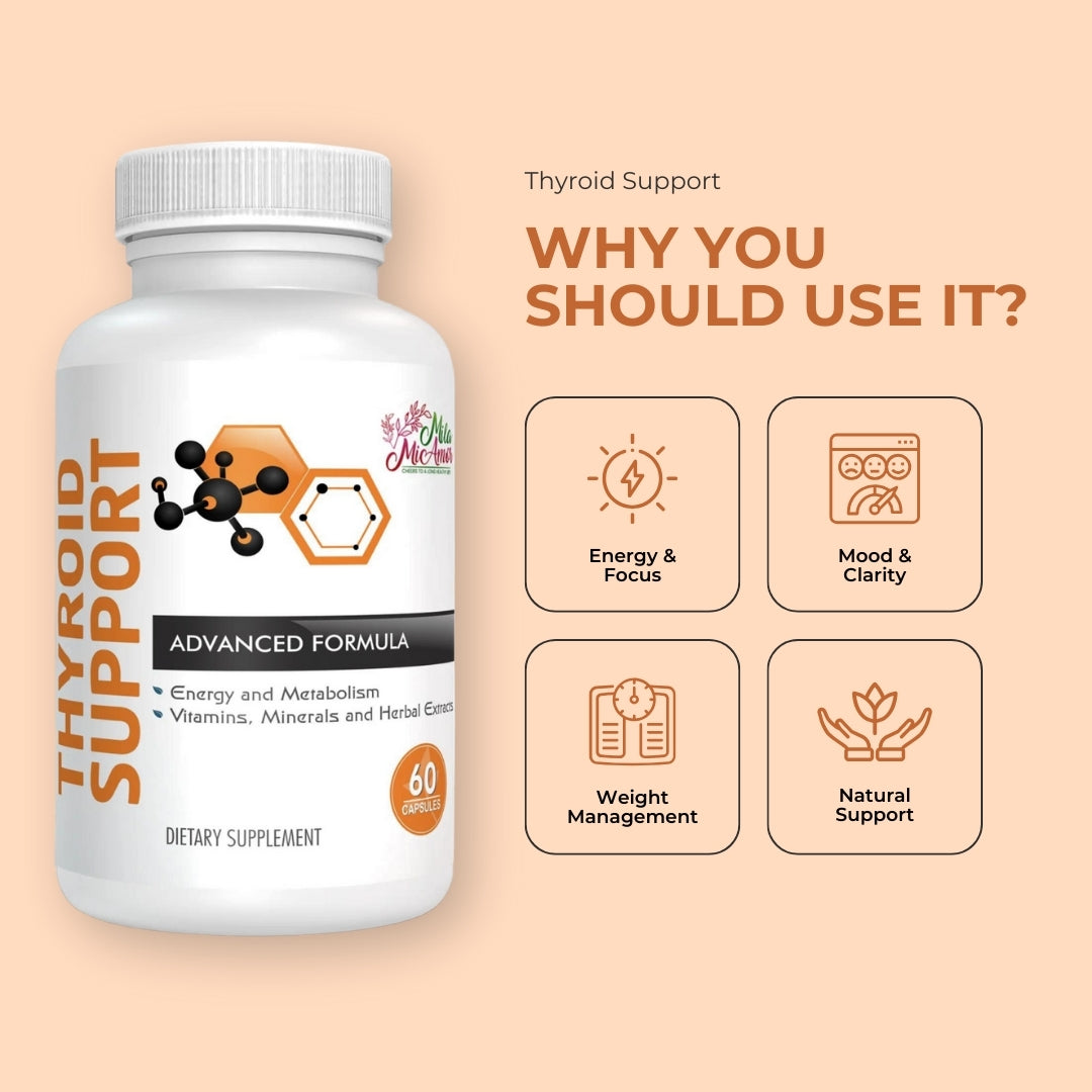 Thyroid Support | Advanced Formula with L-tyrosine, Schisandra, Ashwag ...